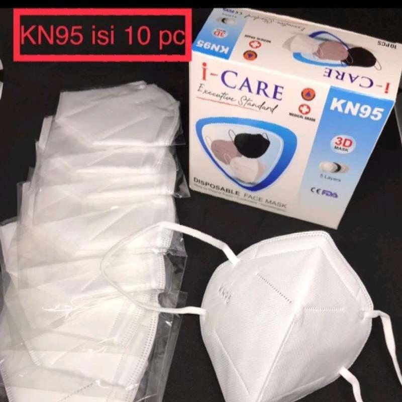 Promo Masker 5ply KN 95 I-care Personal Pack 1 box isi 10 pcs Diskon 7% ...