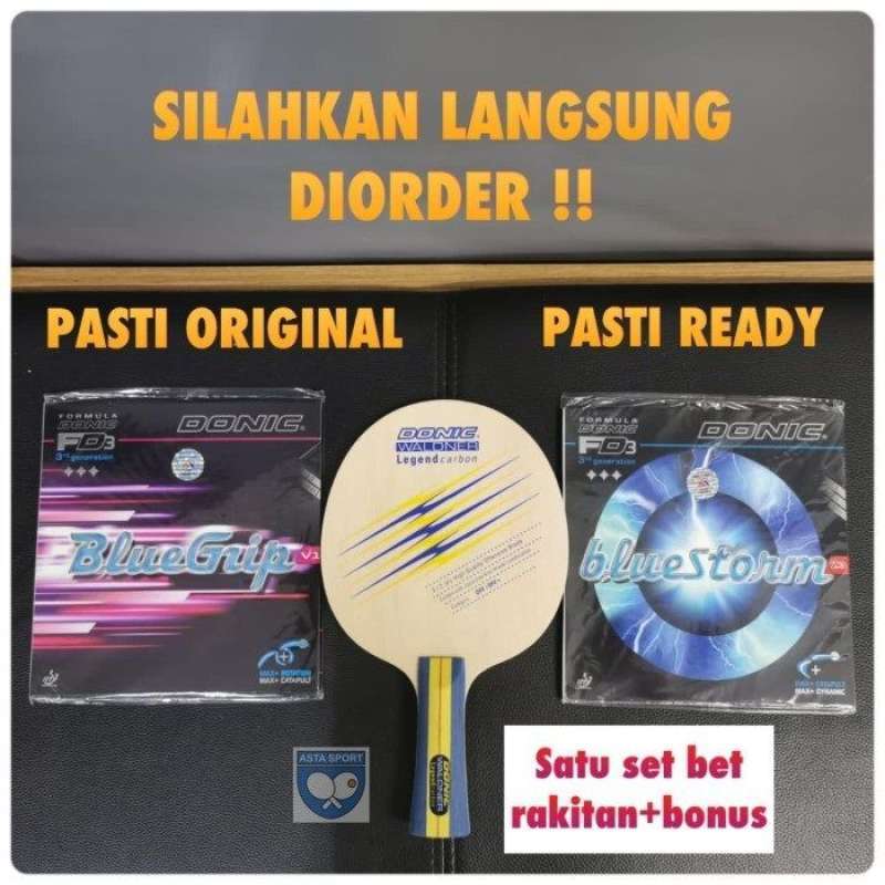 Jual Bat Donic Waldner Legend Carbon kombinasi karet Donic terbaik Set di Seller Donic Indonesia ...