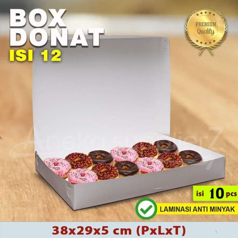Promo Dus Donat - Box Donat - Kotak Donat - PUTIH isi 12 - (10 pcs ...