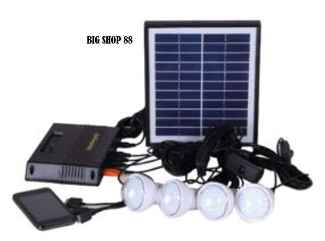 Jual PAKET PANEL SURYA BOHLAM SOLAR CELL 4 LAMPU SIAP PAKAI - Hitam di ...