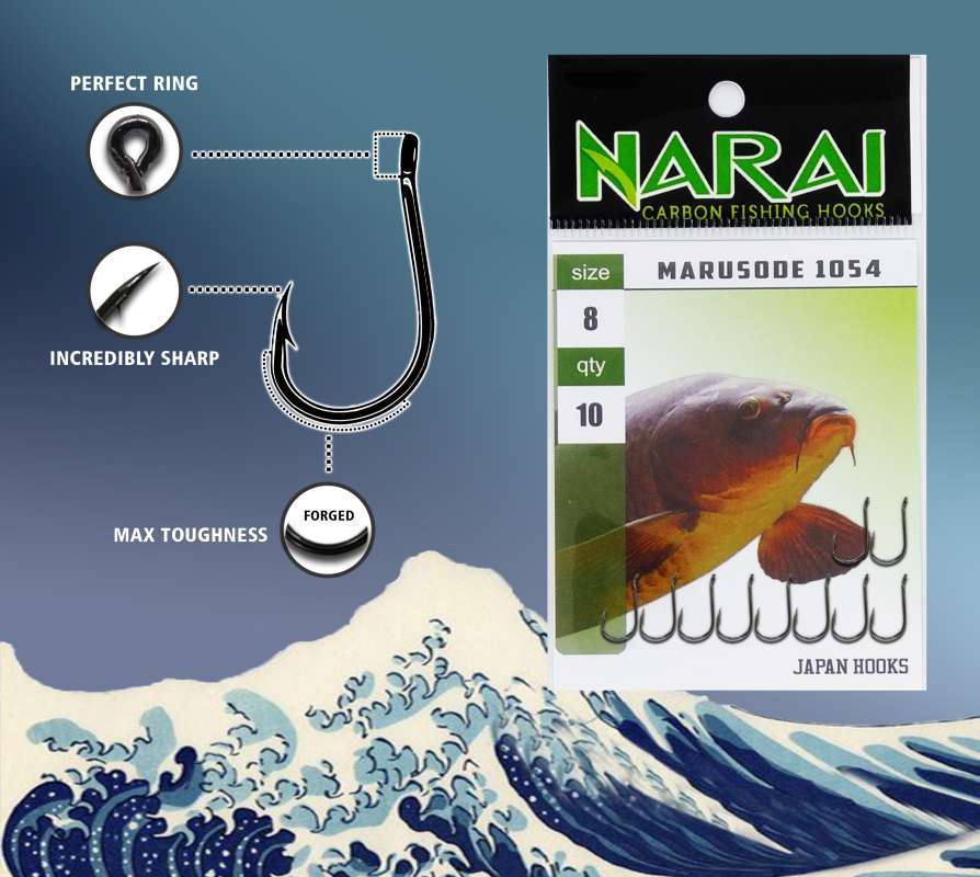 Jual Mata Kail Narai Marusode 1054 Carbon Hooks All Size - 8 Di Seller ...