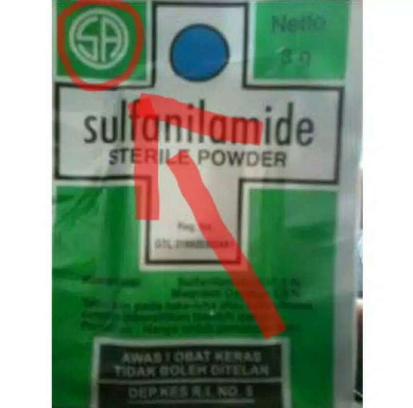 Jual SULFANILAMIDE OBAT KORENG BUBUK PENGERING LUKA OBAT JADUL di ...