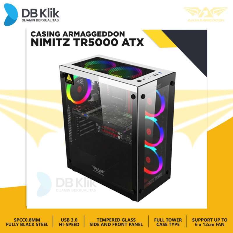 Jual Casing Armaggeddon Nimitz Tr5000 White Atx - Armagedon Nimitz Tr ...