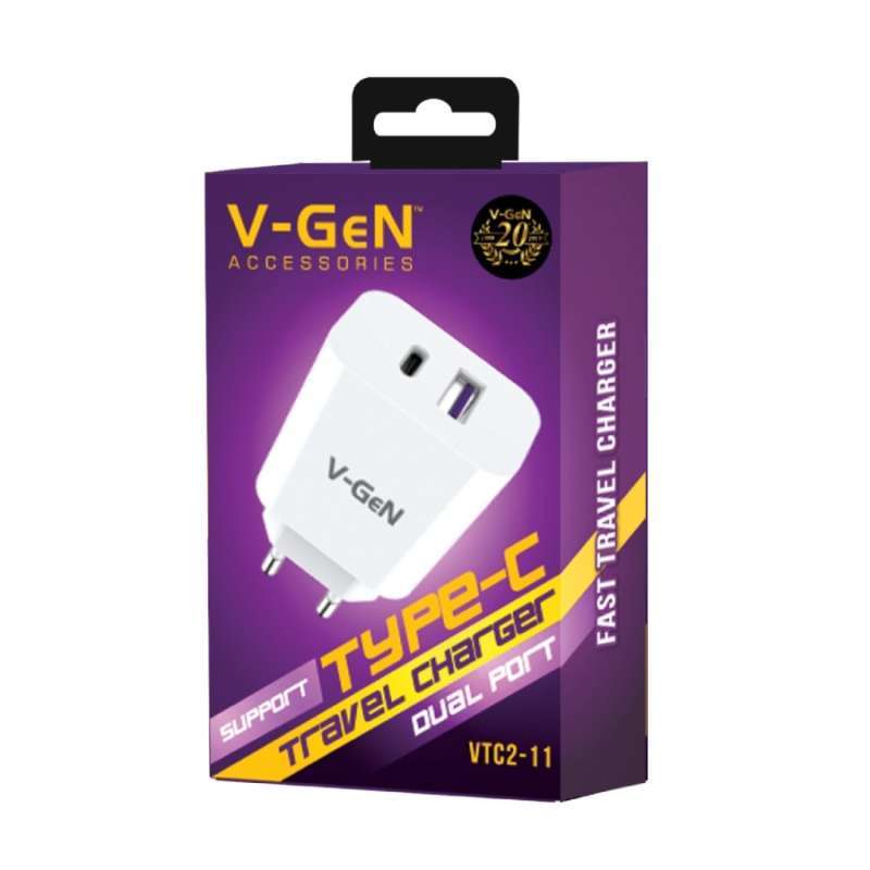 Jual V-GeN Adaptor Charger VTC2-11 Fast Charging QC USB Type C Output ...