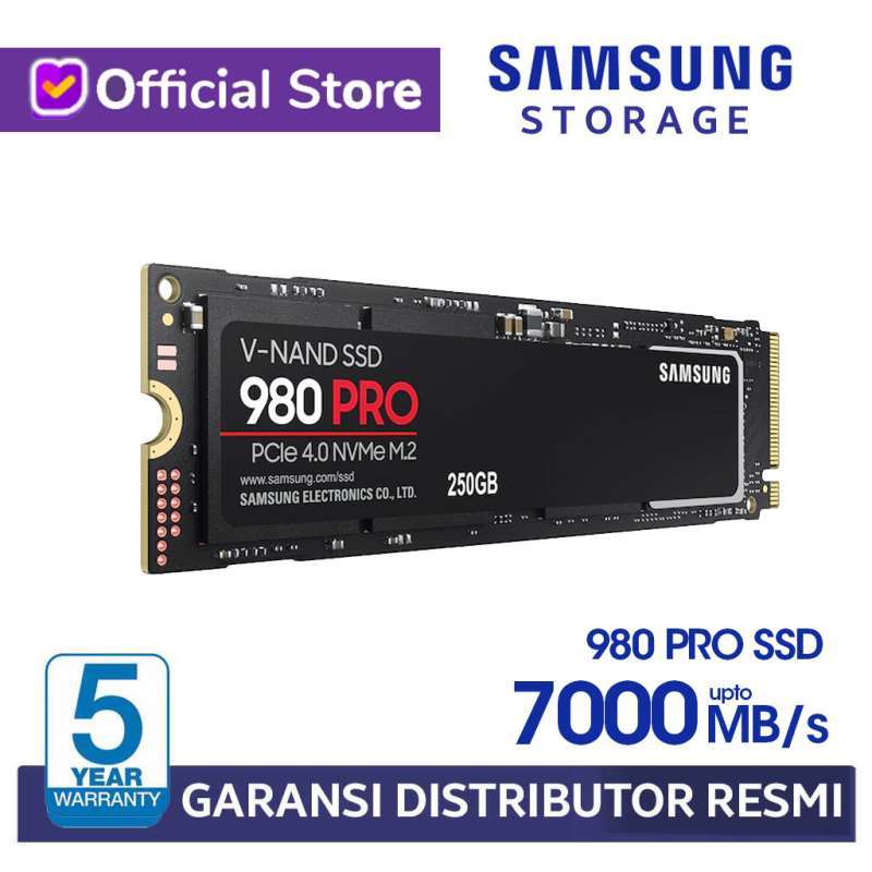 Promo Samsung SSD 980 PRO 7000MBPS 250GB 500GB M.2 PCIe NVMe Gen4 M2 ...