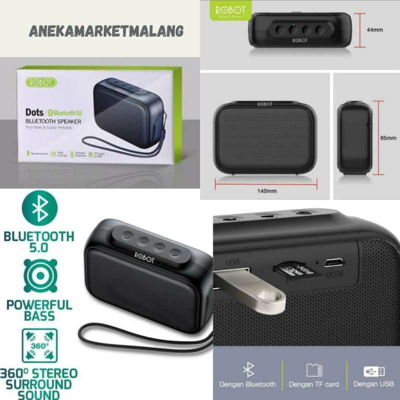 Promo Speaker Bluetooth Robot RB100 Portable Wireless Super Bass Mini ...