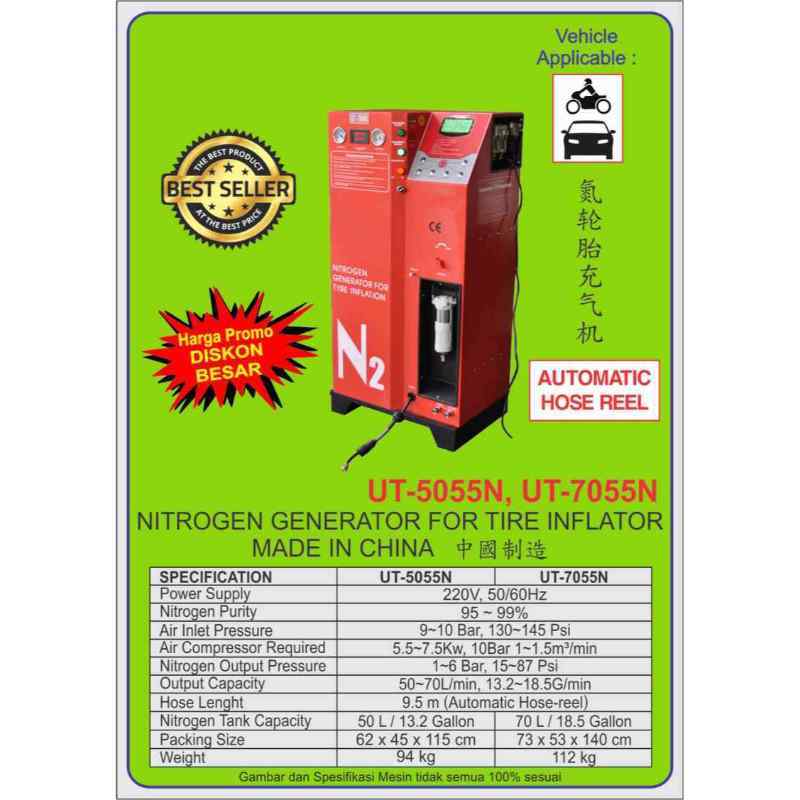 Jual Mesin Pengisi Nitrogen Ban - Nitrogen Generator For Tire Infator ...