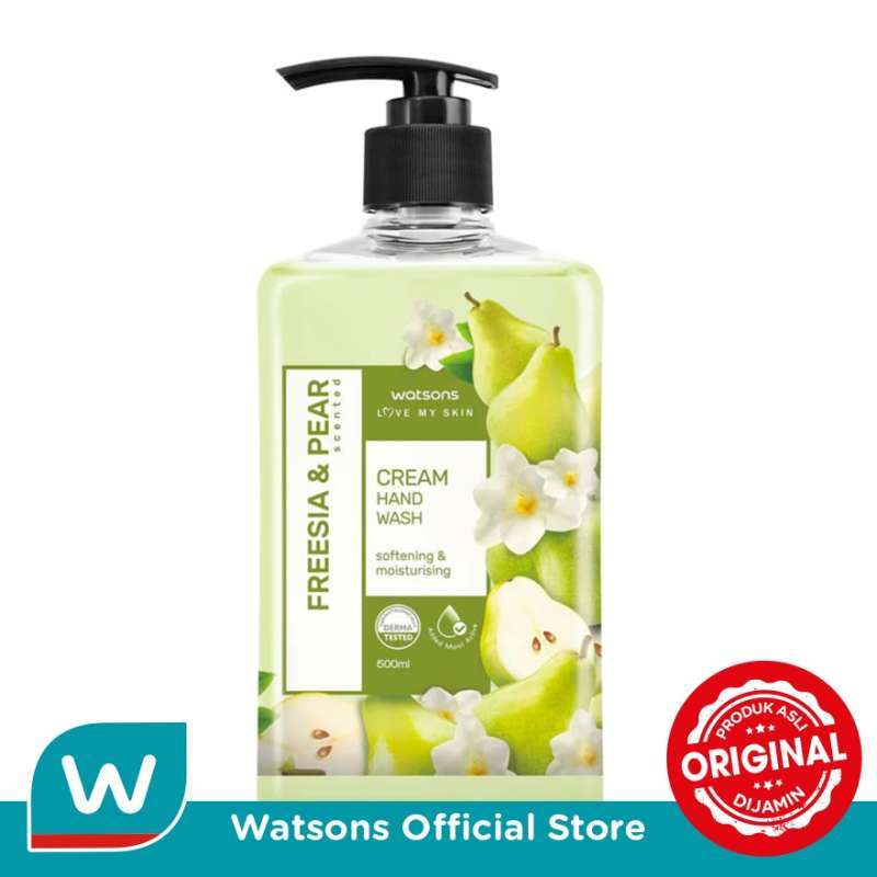 Promo Watsons Hand Wash Freesia & Pear Scented Cream 500ml Diskon 55% ...