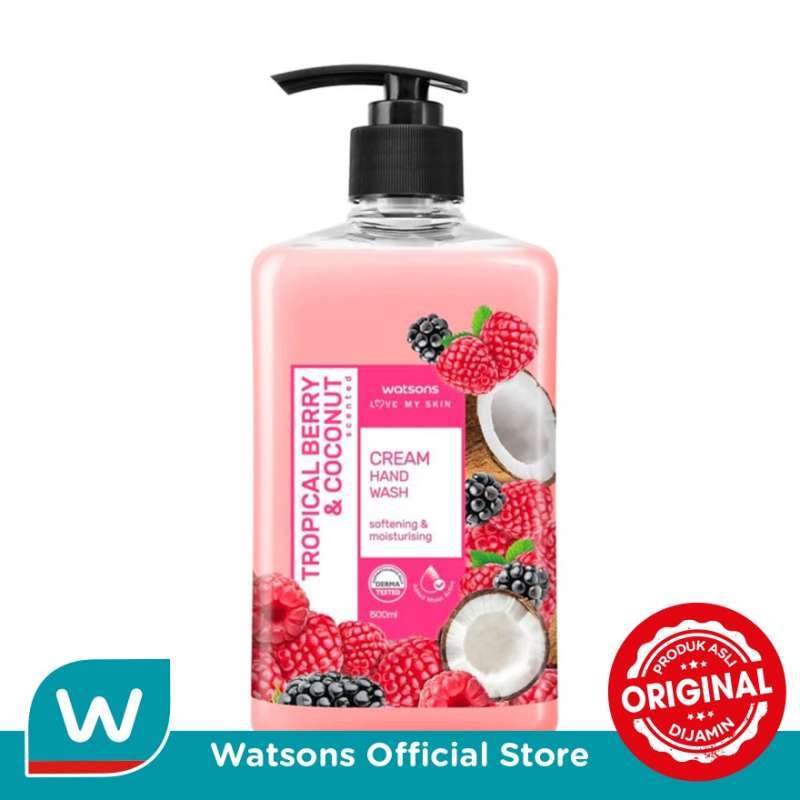 Promo WATSONS Hand Wash Tropical Berry & Coconut Scent Cream 500ml ...