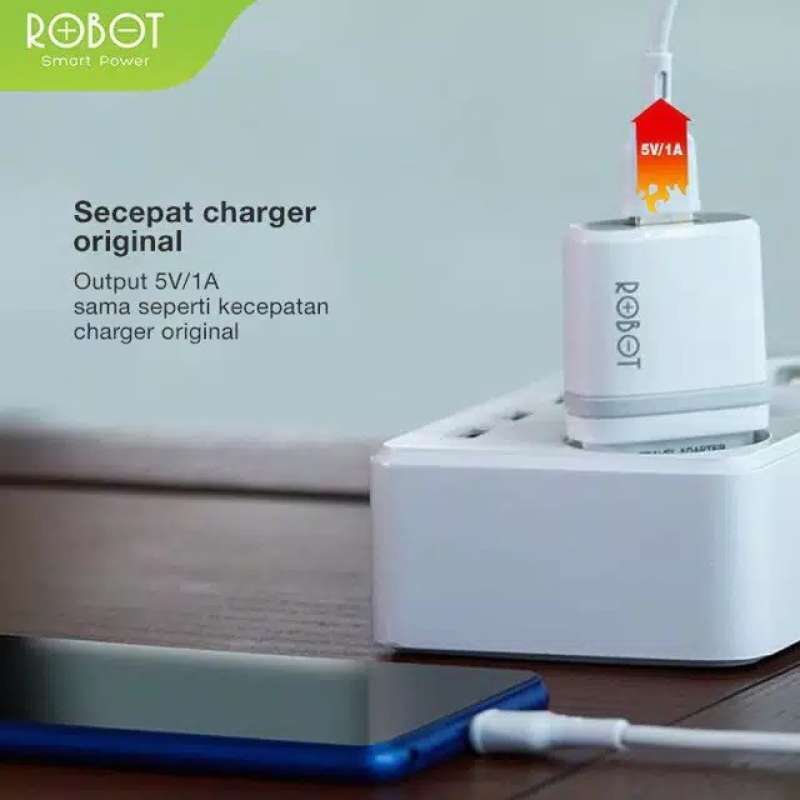Promo Robot Rt-K7 Quick Charger Output 5V-1A Fireproof Charger White ...