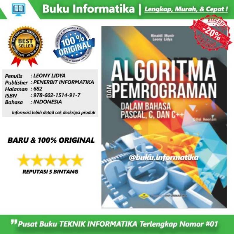 Jual Buku Algoritma Dan Pemrograman Dalam Bahasa Pascal, C, Dan C++ ... Jual Buku Algoritma Dan Pemrograman Dalam Bahasa Pascal, C, Dan C++ ...