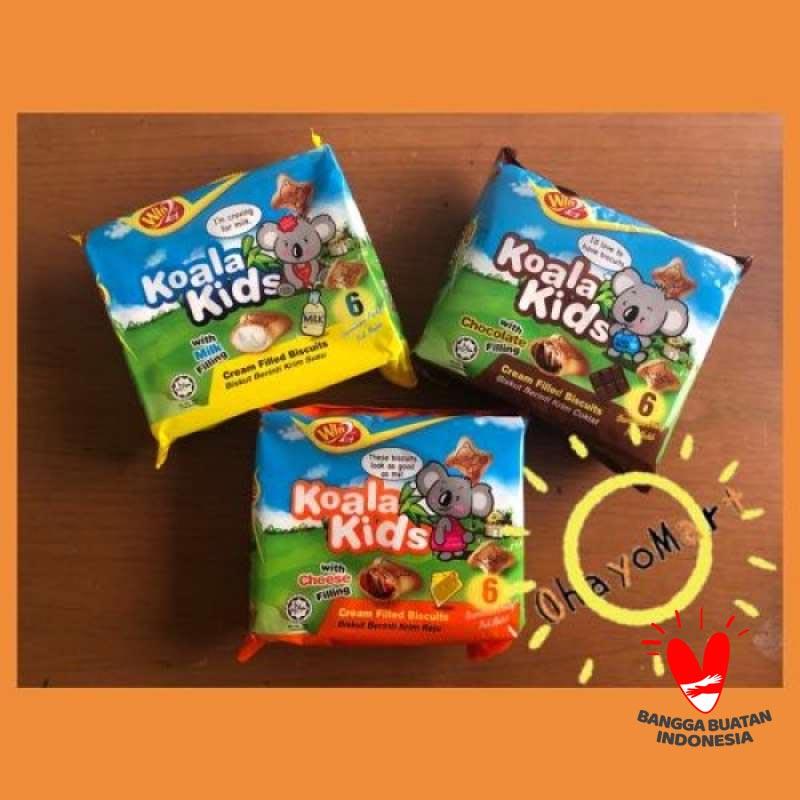 Jual win2 koala kids biscuits/ snack coklat, keju dan susu/ win win 96g ...