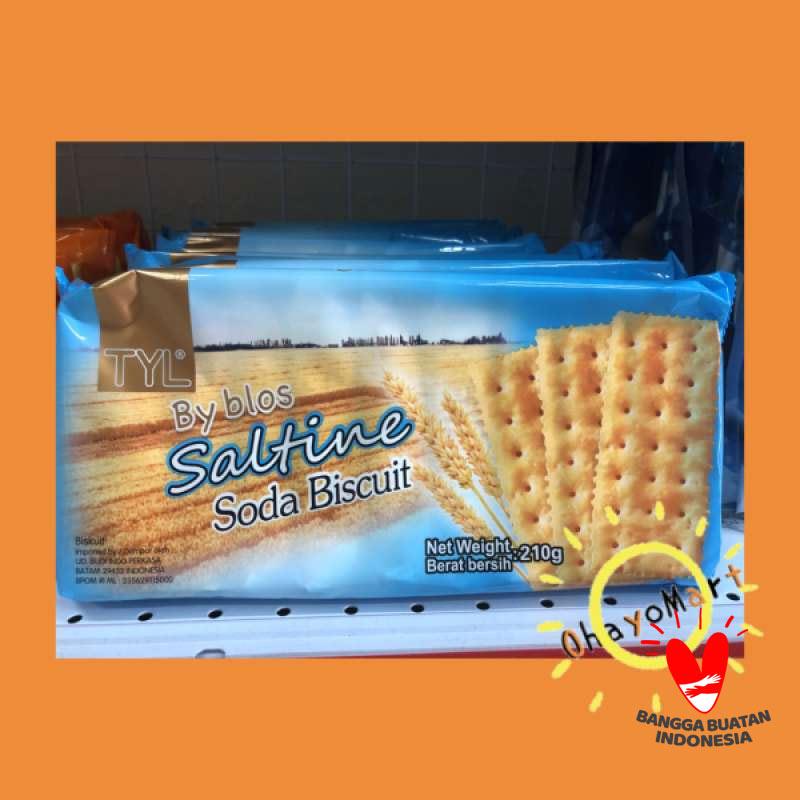 Jual TYL/ By Blos/ Saltine Soda Biscuit/ Biskuit soda rasa asin 210g di ...