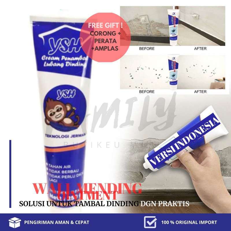 Jual Krim tambal dinding / dempul dinding / lem dinding perbaiki tembok ...