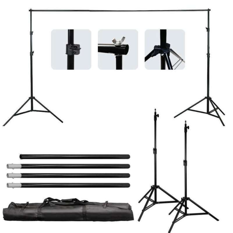 Jual Bracket tiang Stand 3M Backdrop Foto Studio background lighting 3m di Seller Medan Pipe ...
