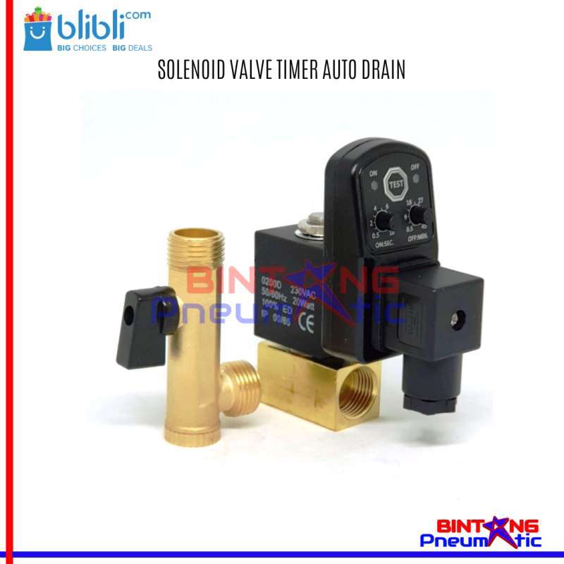 Jual Solenoid Valve Timer Auto Drain 1/2 Inch 16bar 220vac Di Seller ...
