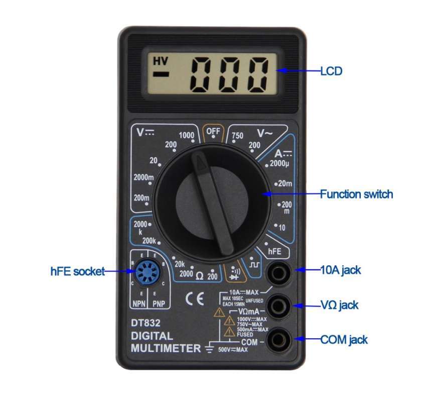 Jual Multimeter Digital Buzzer DT830D DT832 - Avometer - Multitester ...