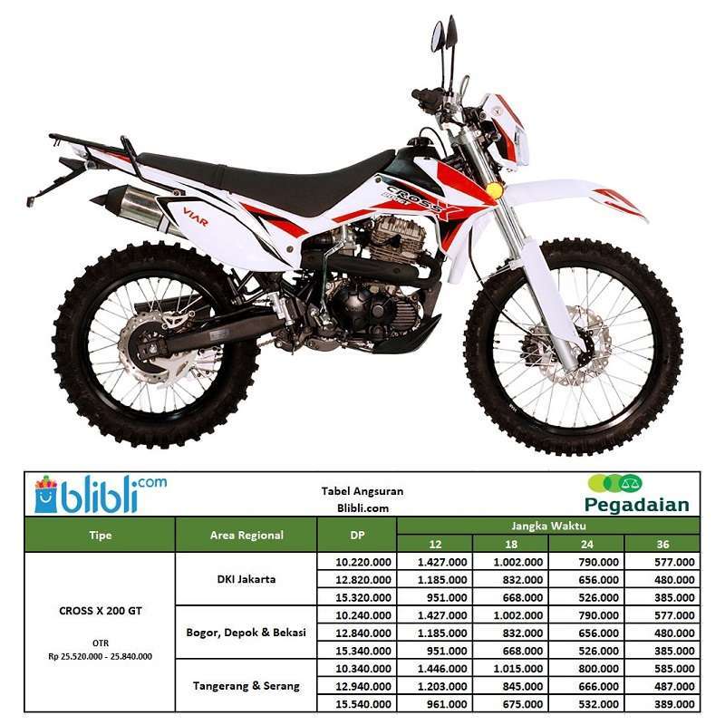 Jual Pegadaian - Viar Cross X 200 GT Sepeda Motor [OTR Jabodetabekser ...