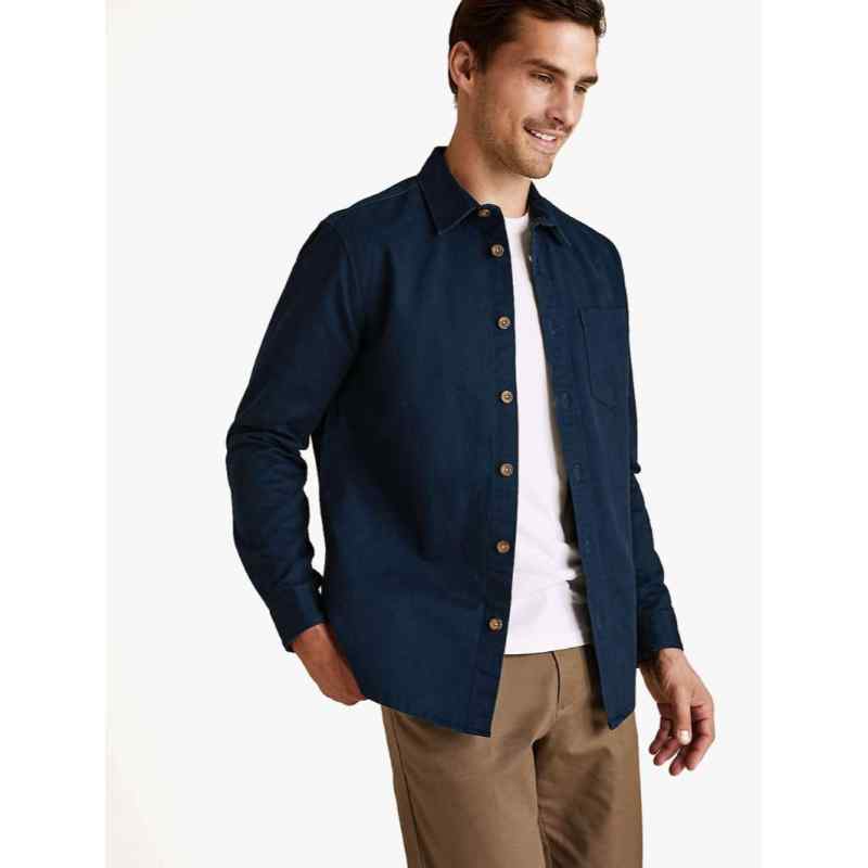 Jual MARKS & SPENCER - Kemeja Pria - Pure Cotton Twill Overshirt - INT ...