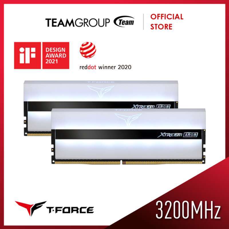Promo Teamgroup Memory T-force Ddr4 Xtreem Rgb 2x8gb Pc 3200mhz - White ...