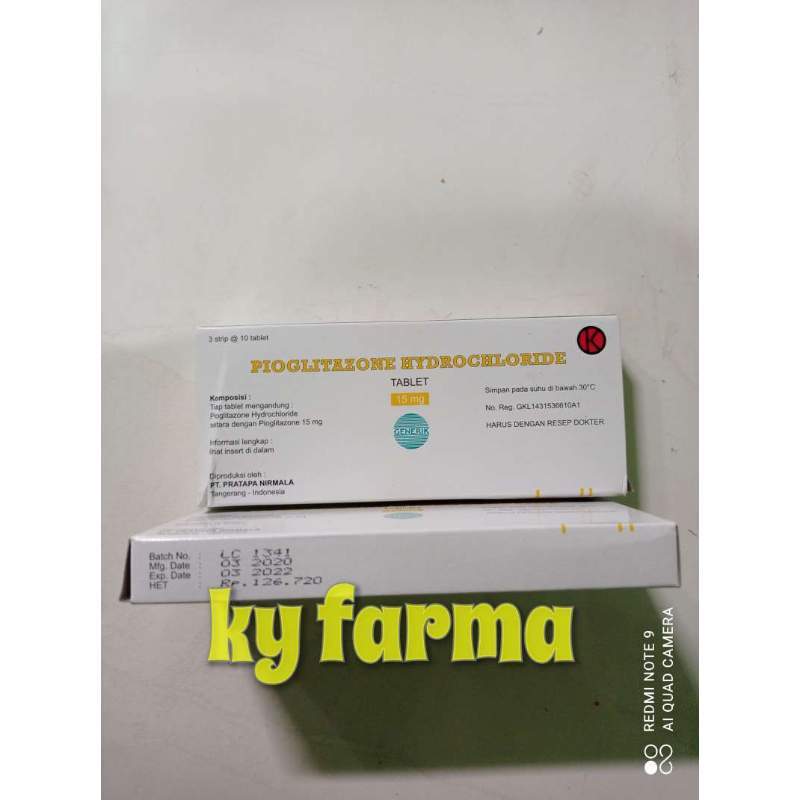 Jual pioglitazone 15mg perbox isi 30 tablet di Seller Ky farma - Pal ...