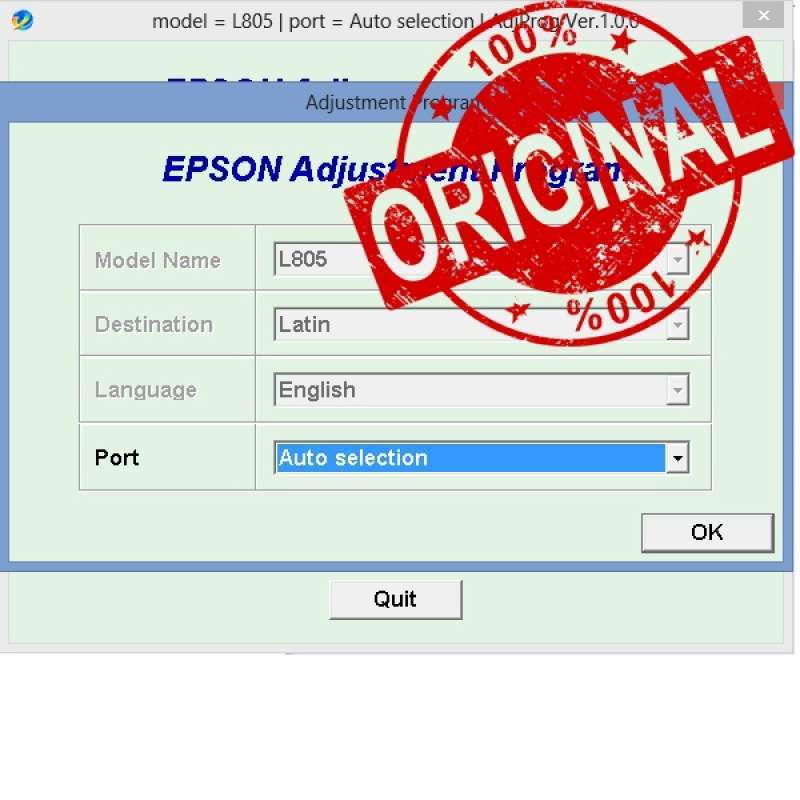 Jual Resetter Epson L805 Adjustment Program [Unlimited ALL pc] di ...