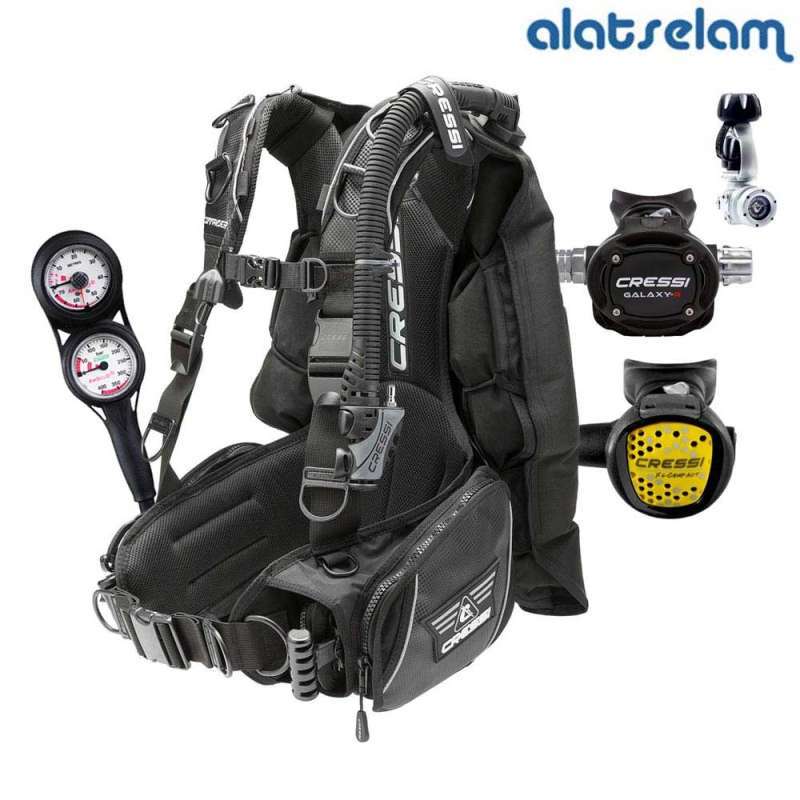 Promo Paket Scuba Cressi X-ELITE MAGDA / Bcd Cressi Commander ...