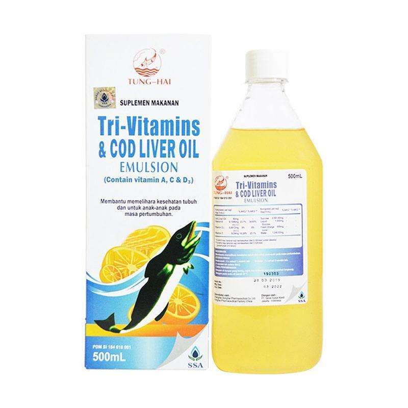Jual Saras Subur Abadi Tung-Hai Tri-Vitamins & COD Liver Oil Emulsion ...