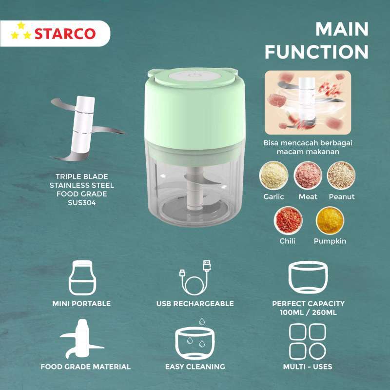Jual Starco Portable / Mini Food Chopper /mini Chopper/blender Mini ... Jual Starco Portable / Mini Food Chopper /mini Chopper/blender Mini ...