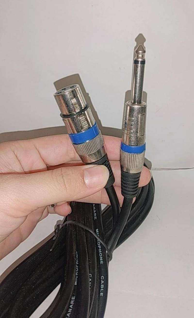 Jual Kabel mic 5 METER 5M microphone cable asli mikrophone mik dynamic ...