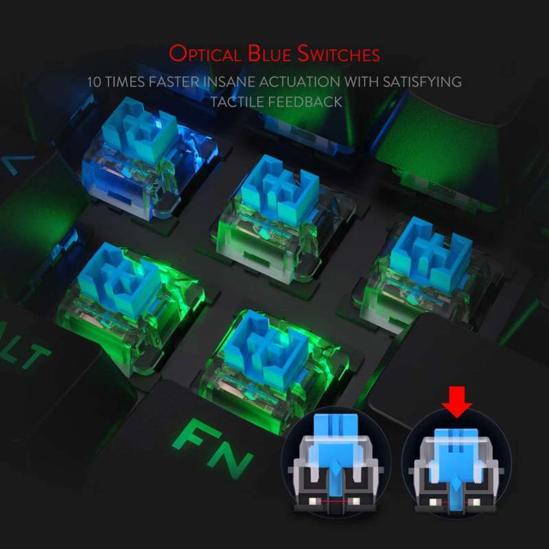 Jual Redragon Mechanical Gaming Keyboard Optical Rgb Brahma - K586rgb ...