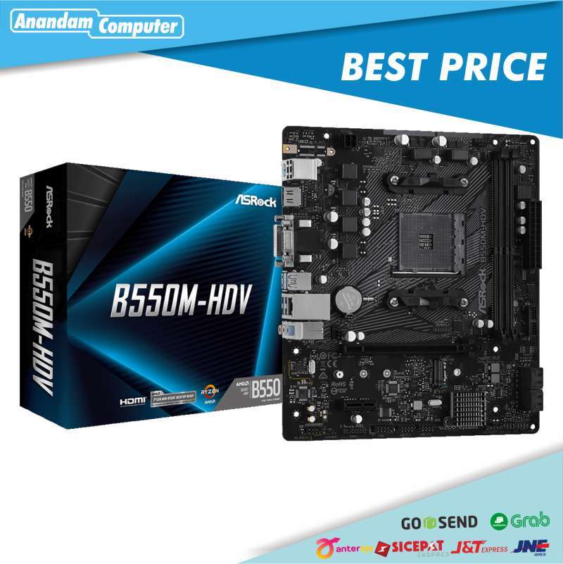 Jual ASROCK B550M-HDV Supports 3rd Gen AMD AM4 Ryzen Motherboard di ...