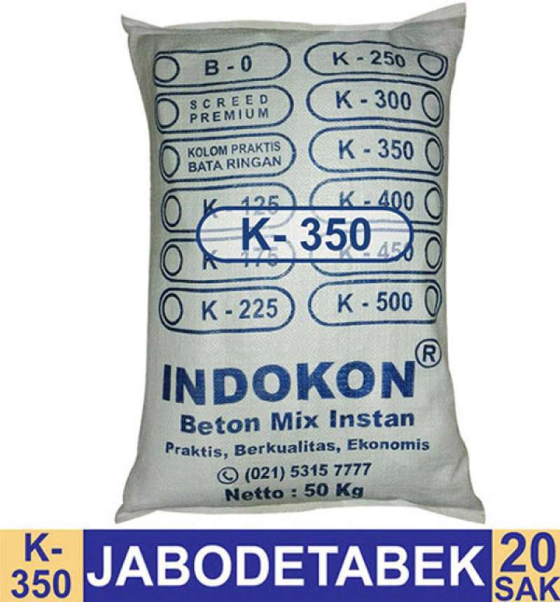 Jual Beton Instan Indokon K-350 - 20 Zak Di Seller Beton Instan Indokon ...