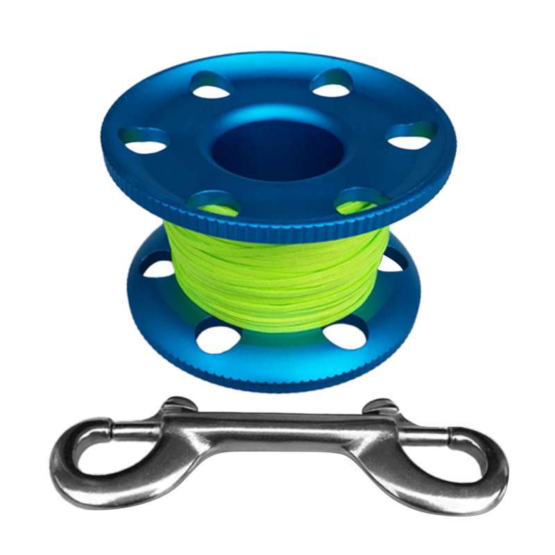 Promo Scuba Diving Aluminium Finger Spool Reel Line with Snap Bolt 20M ...
