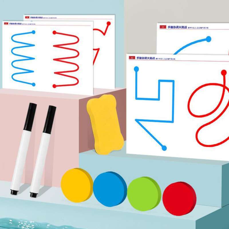 Promo Preschool Kids Left Right Brain Training Aids Trace Training ...