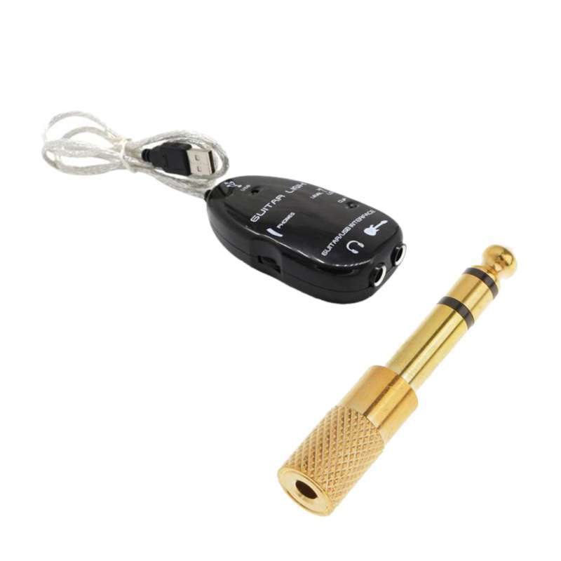 Jual Guitar to USB Interface Link Cable +6.5mm Male to 3.5mm Female ...