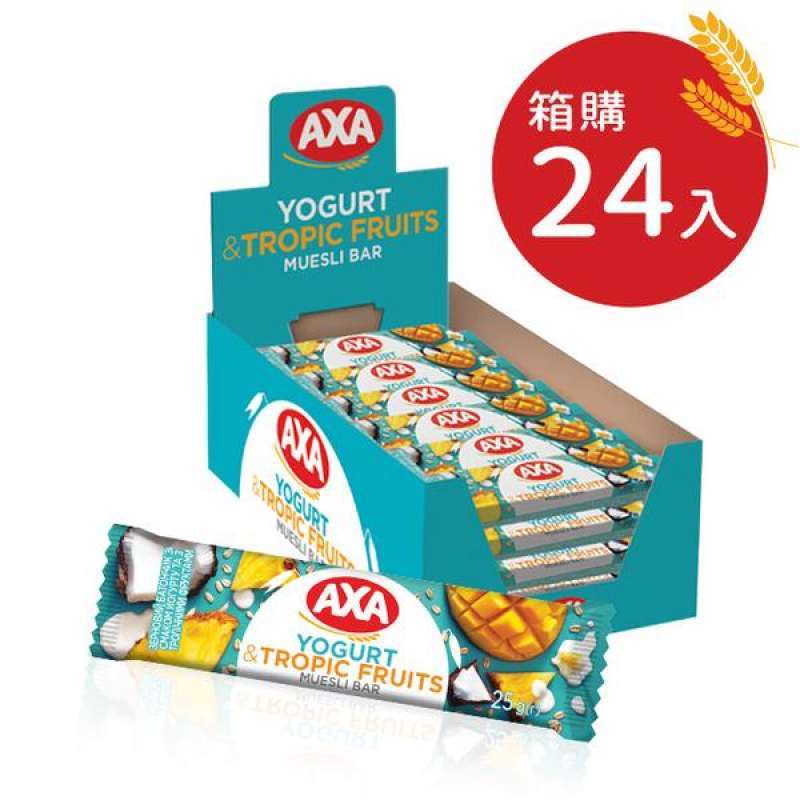 Jual Swedish AXA Tropical Fruit Yogurt Cereal Bar 25g (x24pcs) di ...