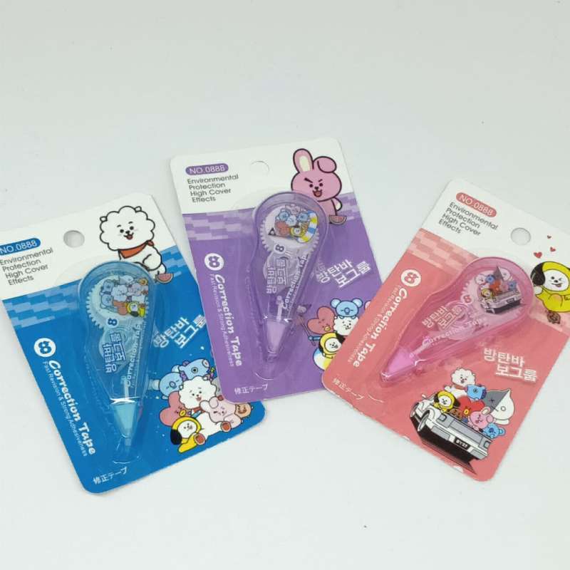 Jual Correction Tape BT21 - Tip Ex BTS Penghapus Pulpen Tip ex Tarik di ...