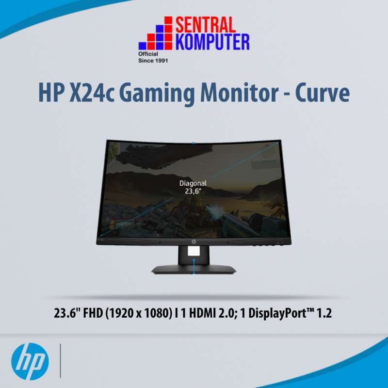 Jual HP X24C Monitor Gaming 24 Inch 144 Hz AMD FreeSync di Seller ...