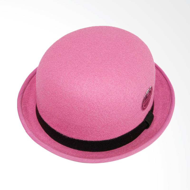 Jual D & D Collection Topi Fedora Chaplin Topi Bowler Dewasa - Pink ...