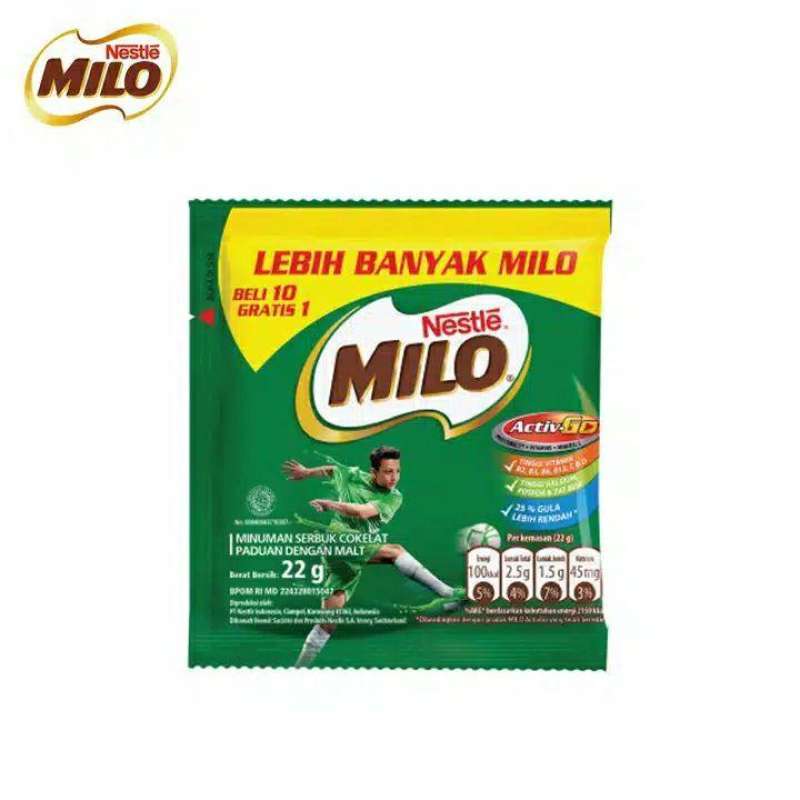 Jual Milo sachet 22 gram [1 DUS] isi 20 renceng @11 sachet di Seller ...