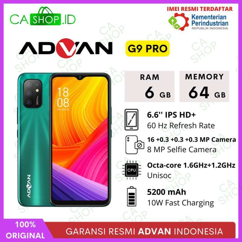 Jual Advan G9 Pro - 6GB 64GB (6/64) - Baru Original Garansi Resmi di Seller CASHOP.ID OFFICIAL ...