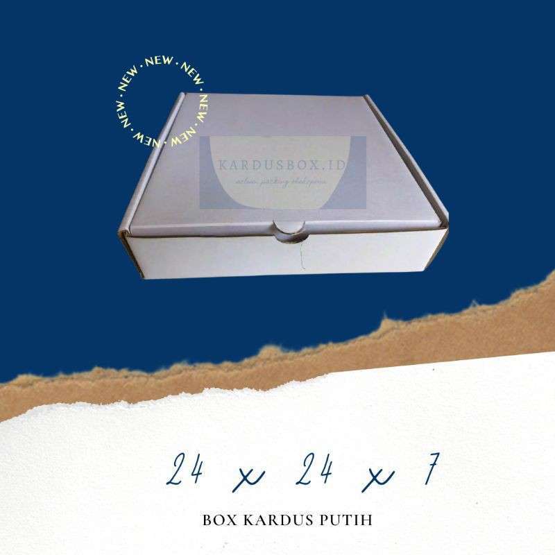 Jual Box packing/box Packaging /karton/gift hampers 24x24x7 cm - Putih ...