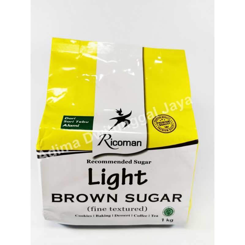 Jual Light Brown Sugar Ricoman / Brown Sugar 1 kg / Gula Merah di ...