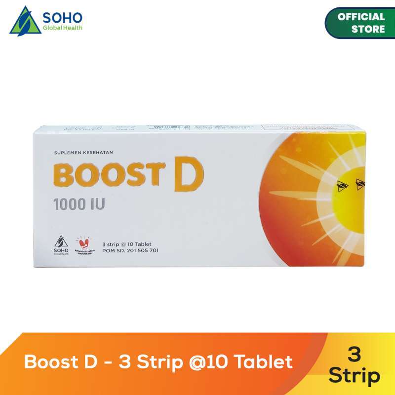 Jual Boost D Vitamin D 1000 Iu - 3 Strip @10 Tablet Di Seller Noroid ...