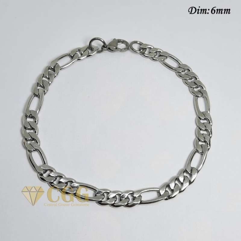Jual Gelang Pria Titanium Silver Model Rantai Terbaru Di Seller ...