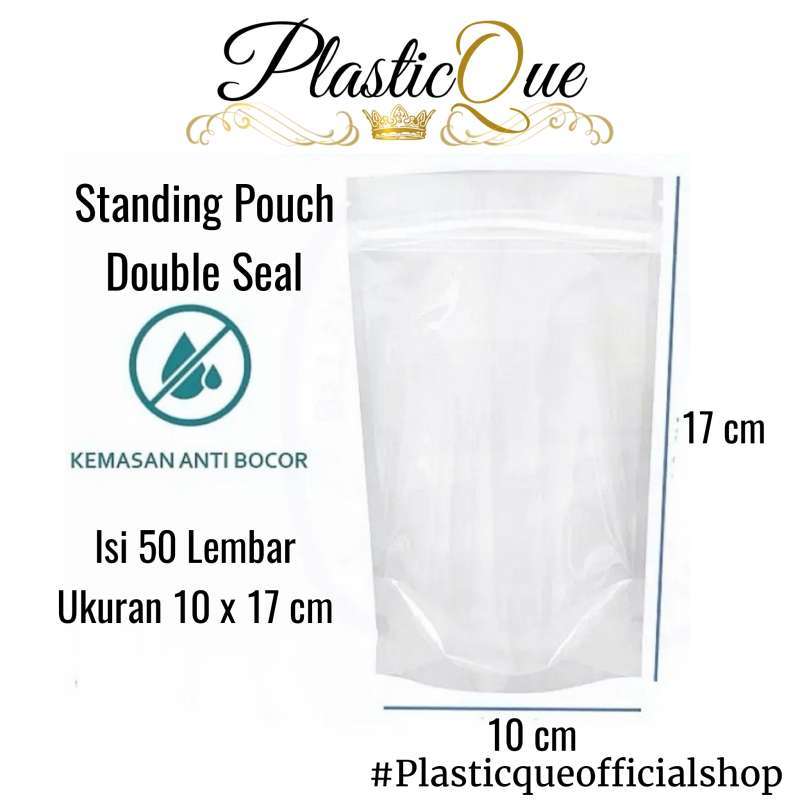 Promo STANDING POUCH 10x17CM 10X17 CM SEAL LEBAR DOUBLE STP BLUTOP ...