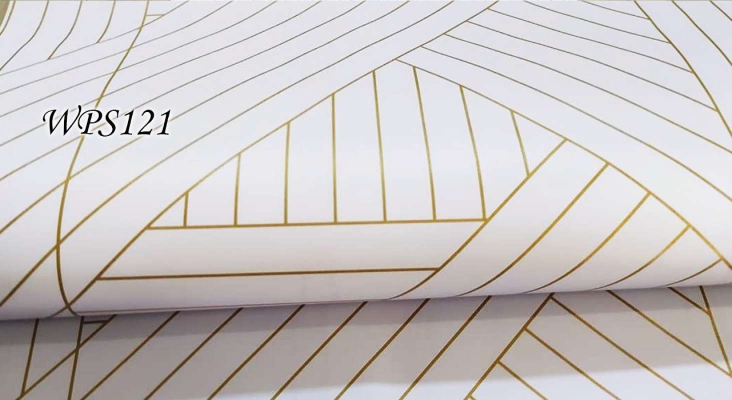Promo Samhez Wps121 Gold Line Geometric Geometri Garis Emas Wallpaper ...