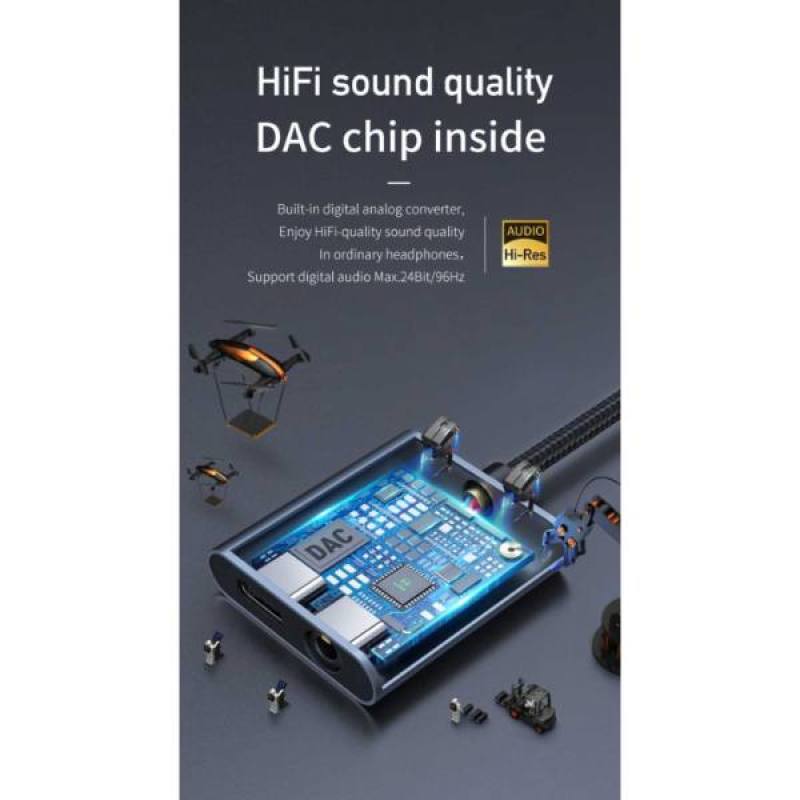 Promo Mcdodo Splitter Type C To Dc 3.5Mm Audio Jack Splitter Audio Pd ...