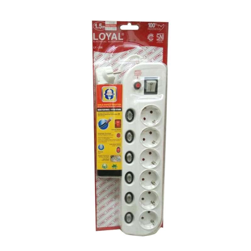 Jual LOYAL LY-256 STOP KONTAK MULTI TAP 6 LB 1.5 M di Seller Foodmart ...